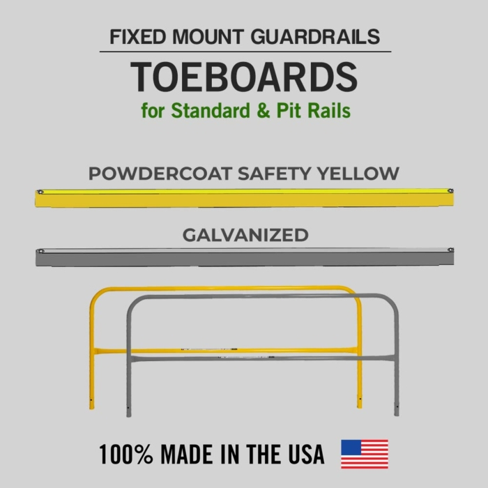 Toeboard for Standard & Pit Railings (Fixed Lengths) | CAI Safety ...