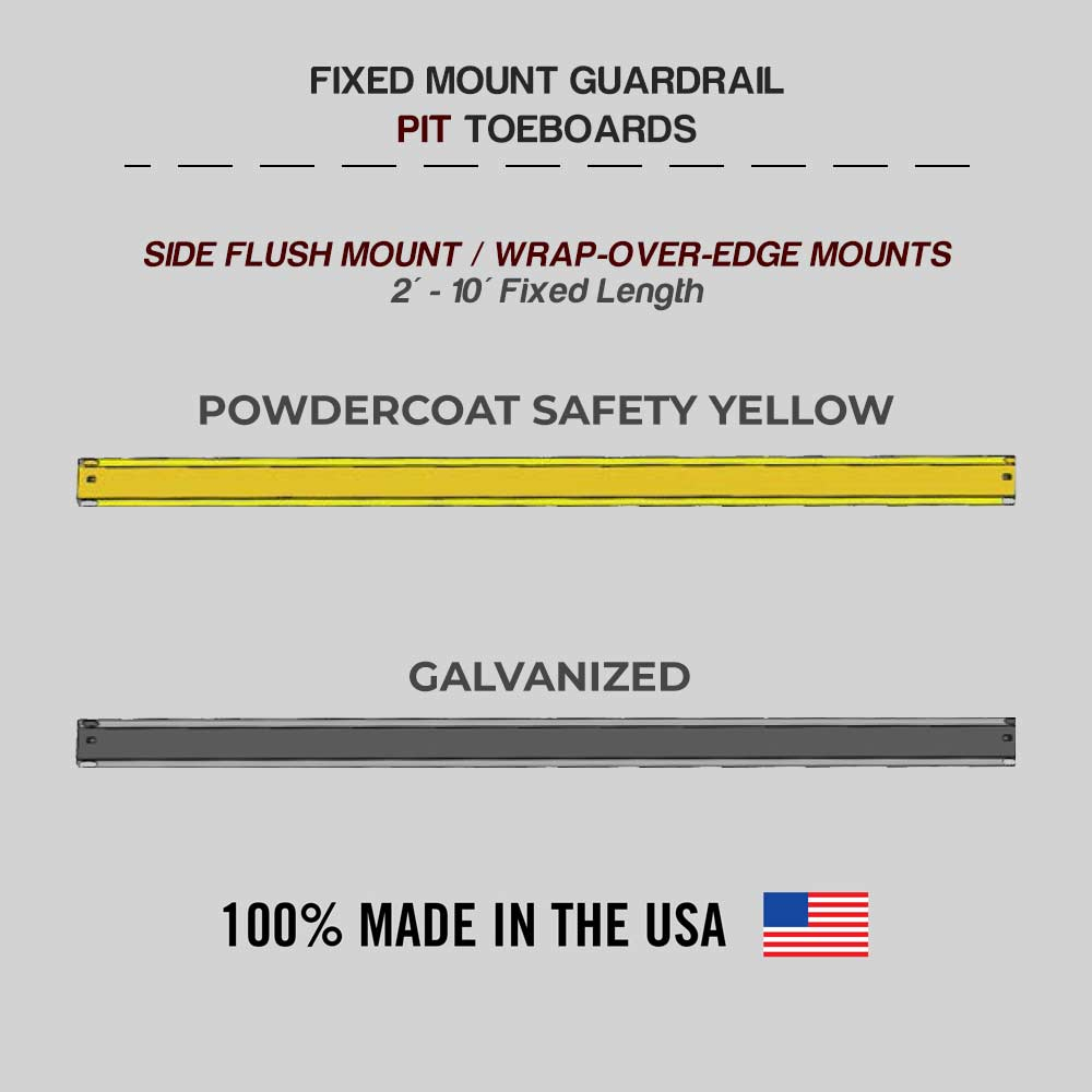 Toeboard for Standard & Pit Railings (Fixed Lengths) | CAI Safety ...