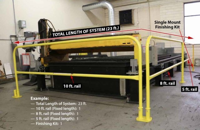 Fixed Mounted Guardrails with Bracket Mounts | CAI Safety Systems, Inc.